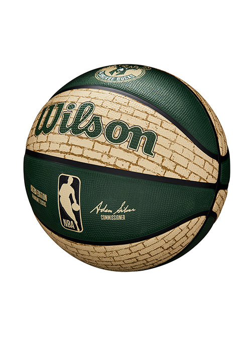Wilson Cream Brick Milwaukee Bucks Full Basketball | Bucks Pro Shop