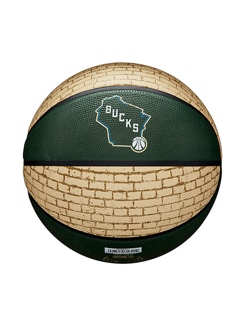 Wilson Cream Brick Milwaukee Bucks Full Basketball | Bucks Pro Shop