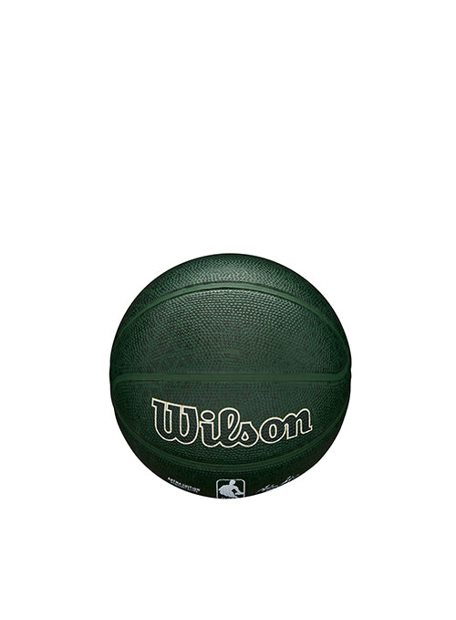 Wilson Forge Print Green Milwaukee Bucks Mini Basketball | Bucks Pro Shop