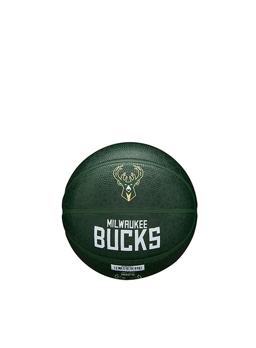 Wilson Forge Print Green Milwaukee Bucks Mini Basketball | Bucks Pro Shop