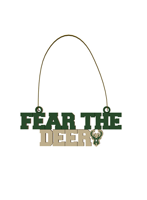 FOCO Fear the Deer Milwaukee Bucks Wood Ornament – Bucks Pro Shop